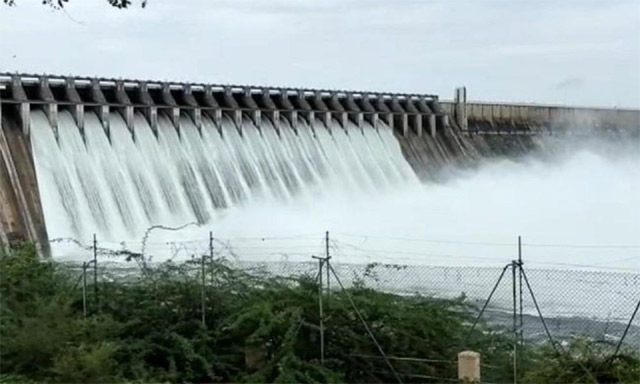 Nagarjuna Sagar Project: పోటెత్తుతున్న వరద ప్రవాహం | nagarjuna sagar ...