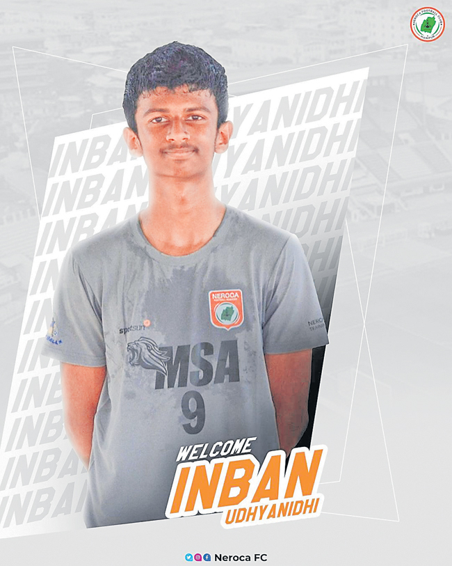 ఐ-లీగ్‌ పుట్‌బాల్‌కు స్టాలిన్‌ మనవడు | Stalin grandson of ILeague football