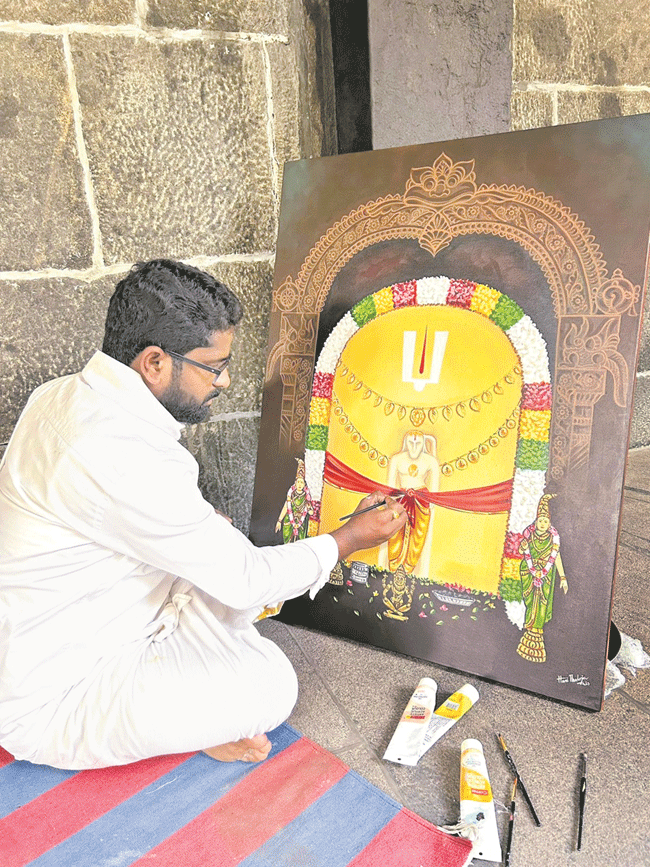 సింహాద్రి అప్పన్ననే మెప్పించగా.. | simhadri appanna art