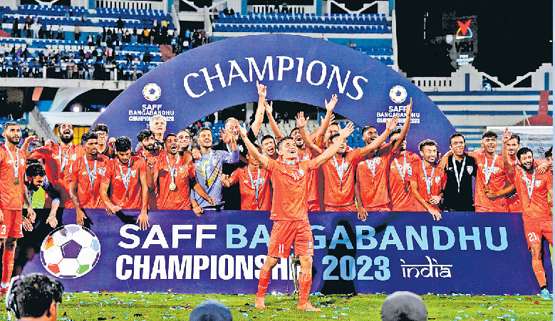 India SAFF Championship: భారత్‌దే శాఫ్‌ కిరీటం | Jaitrayatra of Indian ...