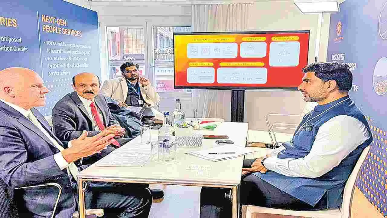 IT Minister : రాష్ట్రంలో ట్రేడ్‌ హబ్‌ | Minister Lokesh Holds Series of Meetings with Industry ...