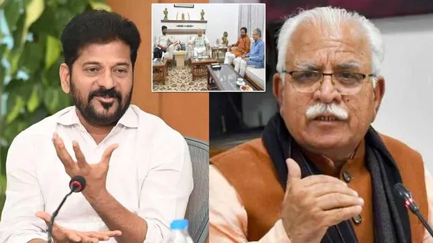 ఢిల్లీలో రేవంత్ బిజీబిజీ.. కిషన్‌రెడ్డితో కలిసి కేంద్రమంత్రి ఖట్టర్‌తో ...